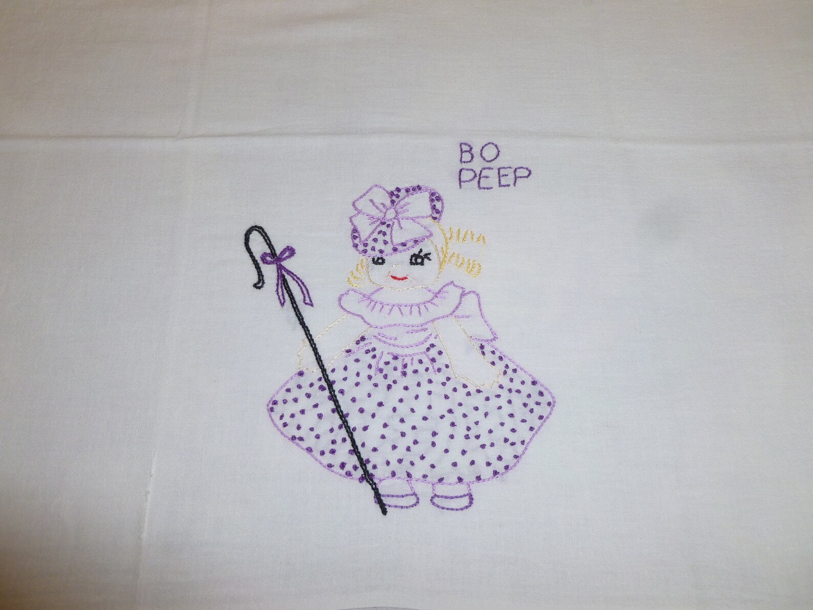 Choice of 1 Nursery Rhyme Embroidery Towel Vintage Kitchen Flour Sack ...