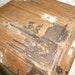 Antique Mid 1800s Sewing Box Primitive Folk Art Wood Basket-box With ...