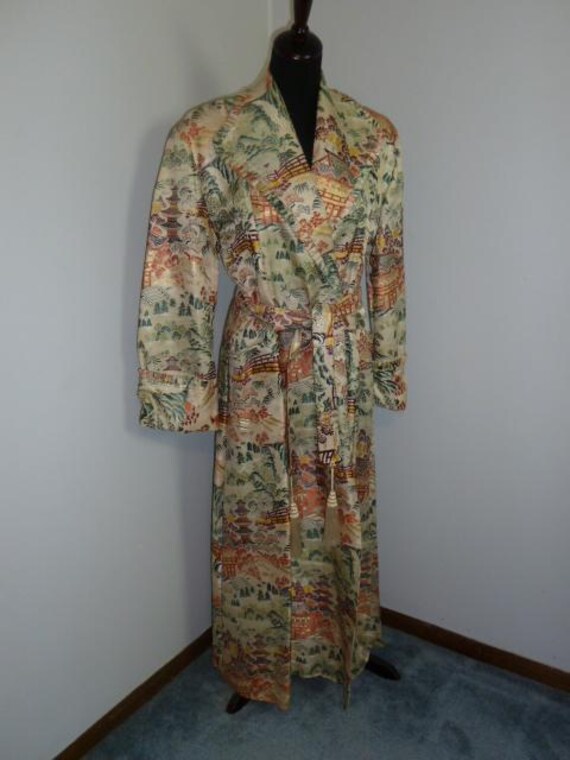 Gorgeous Shimmery Robe Brocade Satin Silk Kimono Ling… - Gem