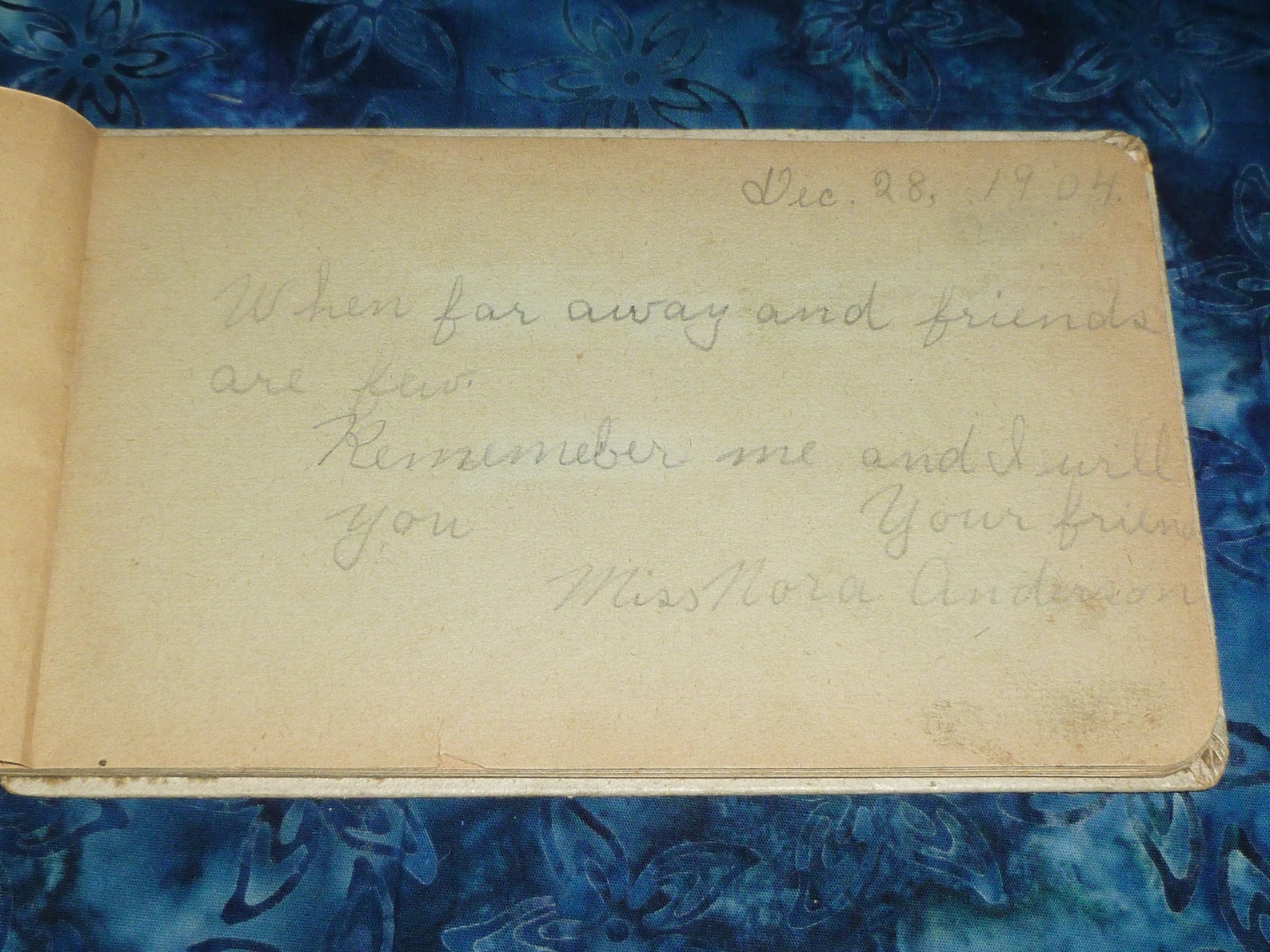 Antique Victorian Autograph Book-miss Hilma Mary Johnson of Norway ...
