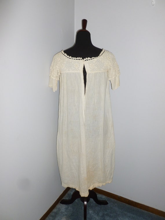 AMAZING Antique Edwardian Chemise Nightgown Petticoat… - Gem