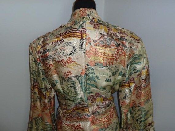 Gorgeous Shimmery Robe Brocade Satin Silk Kimono Ling… - Gem