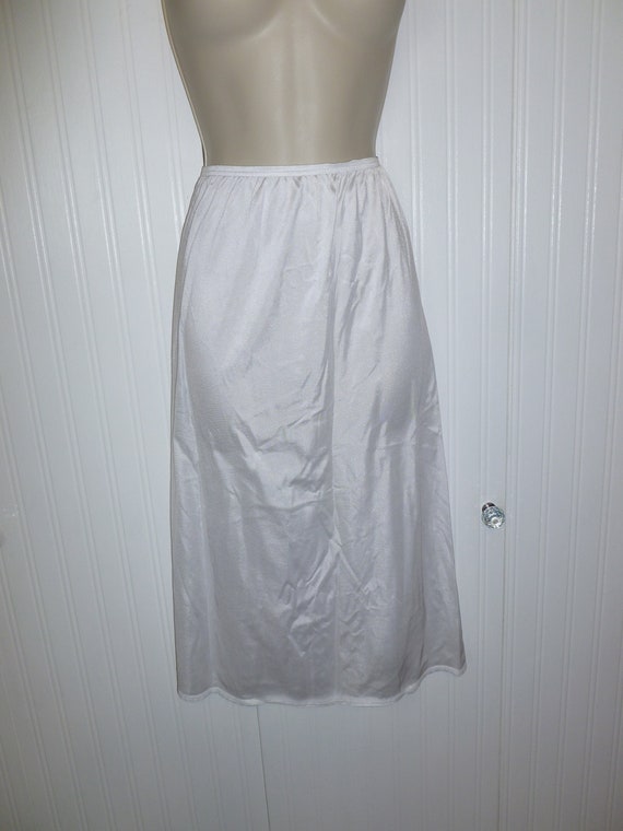 1950 White Lace Half Slip “Stern Maid” Lined/Short Kn… - Gem