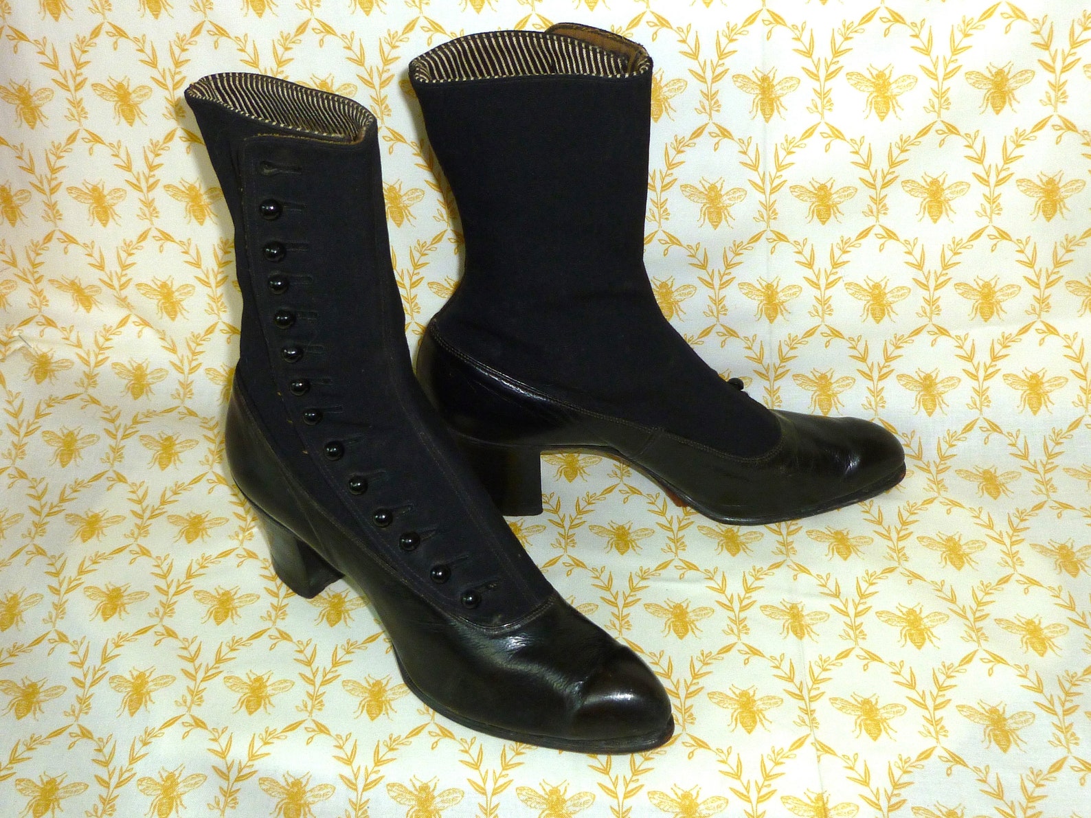 Antique Boots Victorian Edwardian Button Boots Womens Leather Button ...