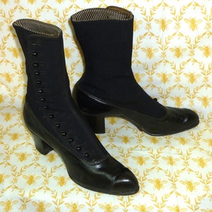 Antique Boots Victorian Edwardian Button Boots Womens Leather Button ...