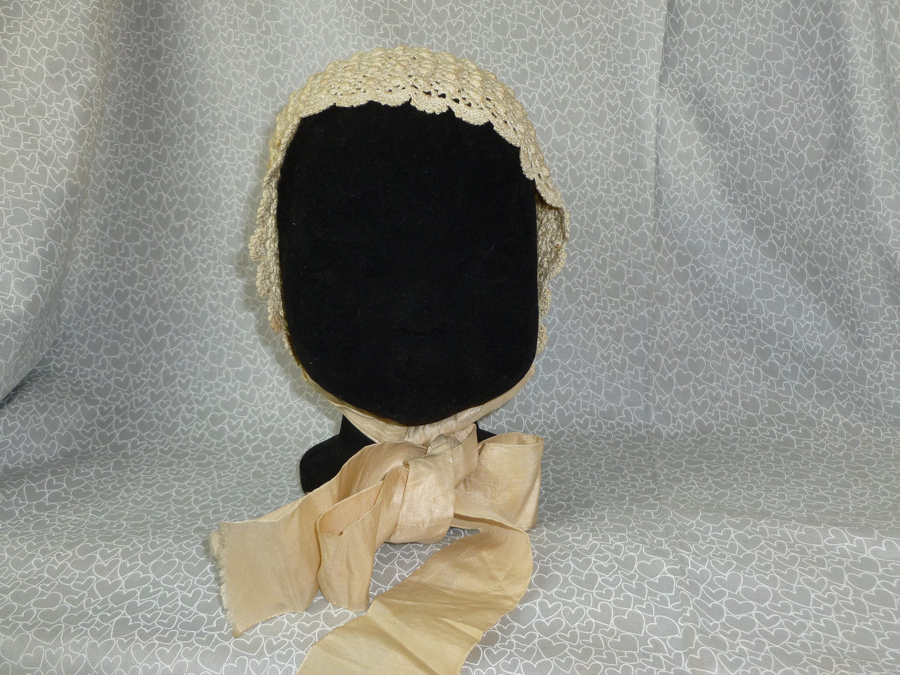 Antique Vintage Baby Doll Bonnet-Handmade Irish Crochet Lace | Etsy