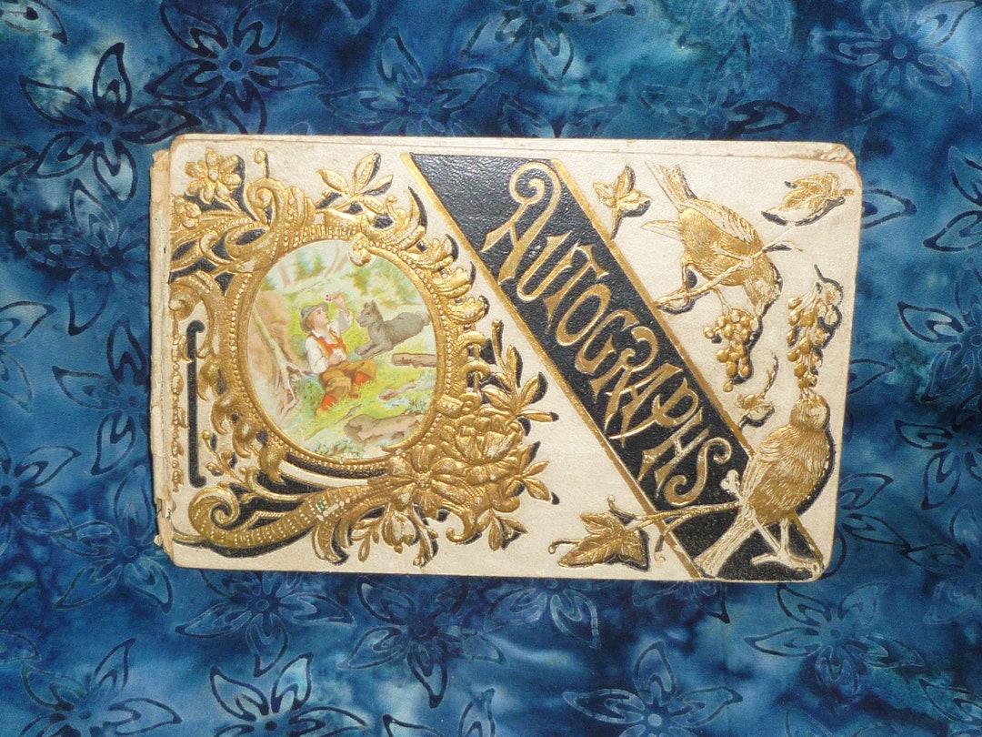 Antique Victorian Autograph Book-miss Hilma Mary Johnson of Norway ...