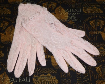 Pink Lace Gloves - Etsy