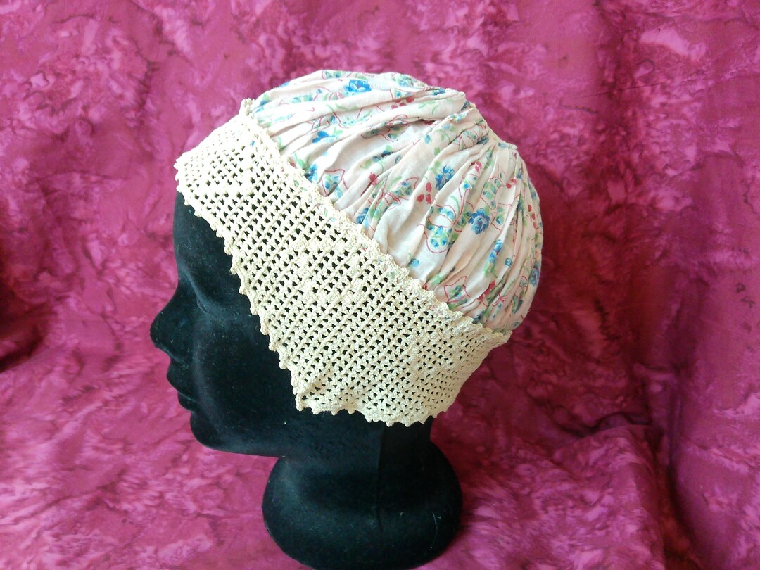Antique Boudoir Night Cap Vintage Lace Flapper Gatsby Hat 1920s 1930s ...