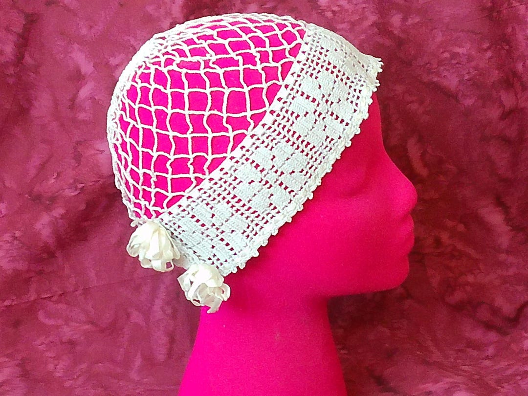 Antique Boudoir Night Cap Vintage Lace Flapper Gatsby Hat 1920s 1930s ...