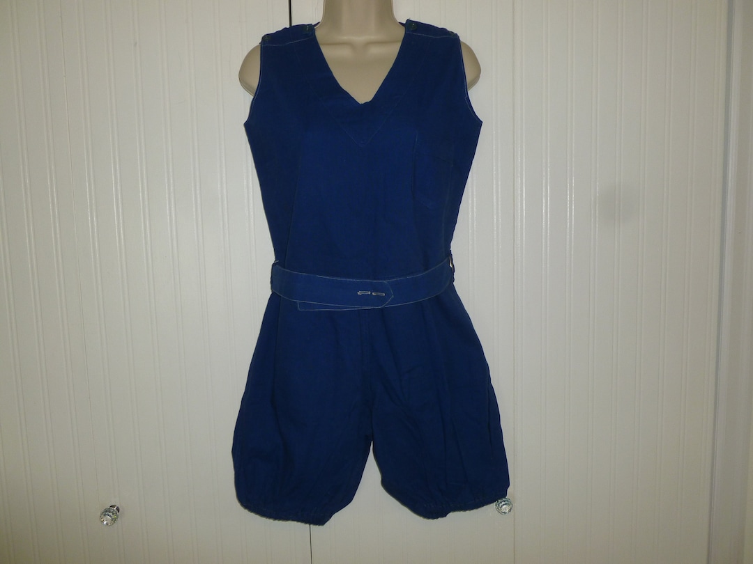 Antique Gym Romper 1910s 1920s Edwardian Beach Wear Sun Suit Retro ...