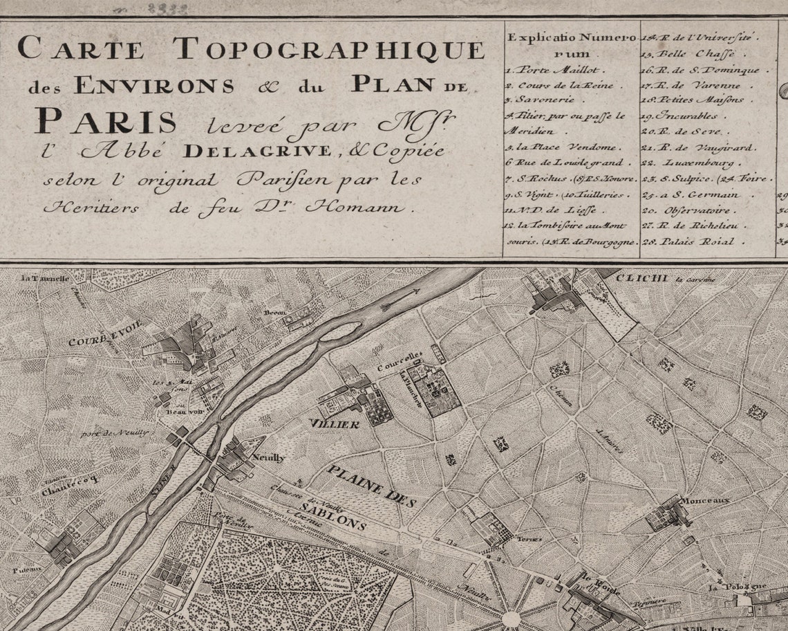 Large Wall Map of Paris Canvas Map of Paris-map Paris France - Etsy Canada