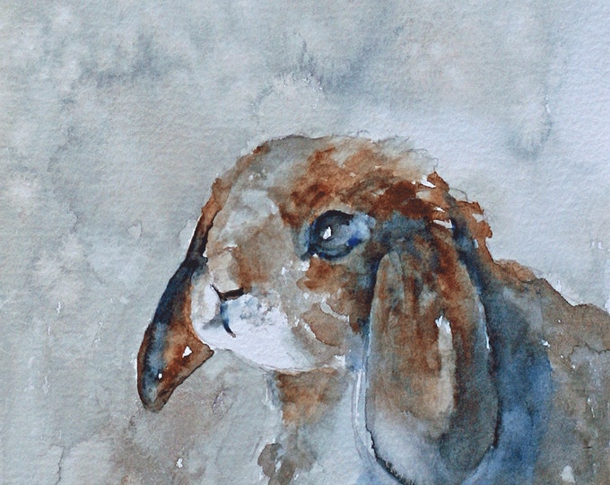 Watercolor Painting of Rabbit Painting Rabbit Print Rabbit Art | Etsy