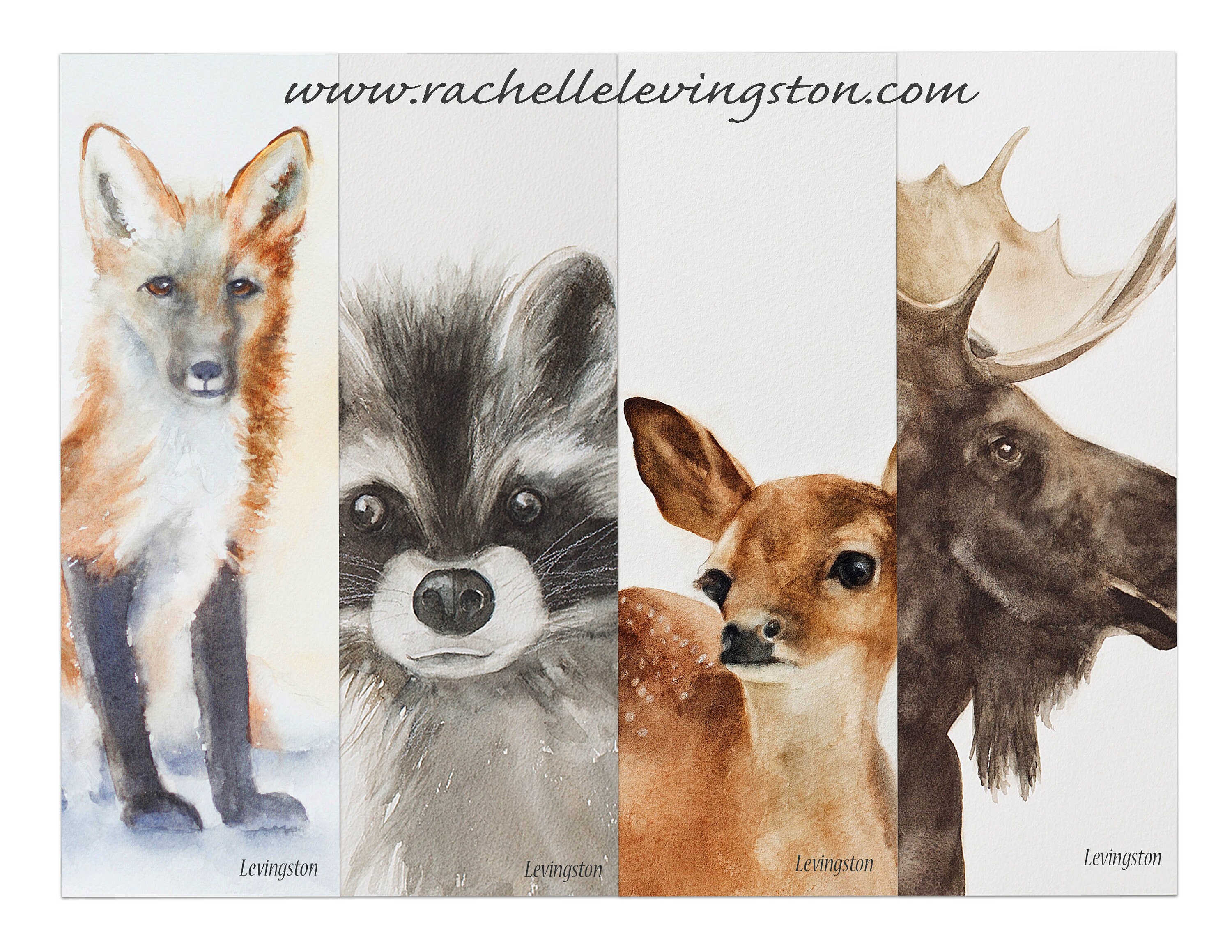 Instant Download of Fox Bookmark. PRINTABLE Watercolor Forest | Etsy