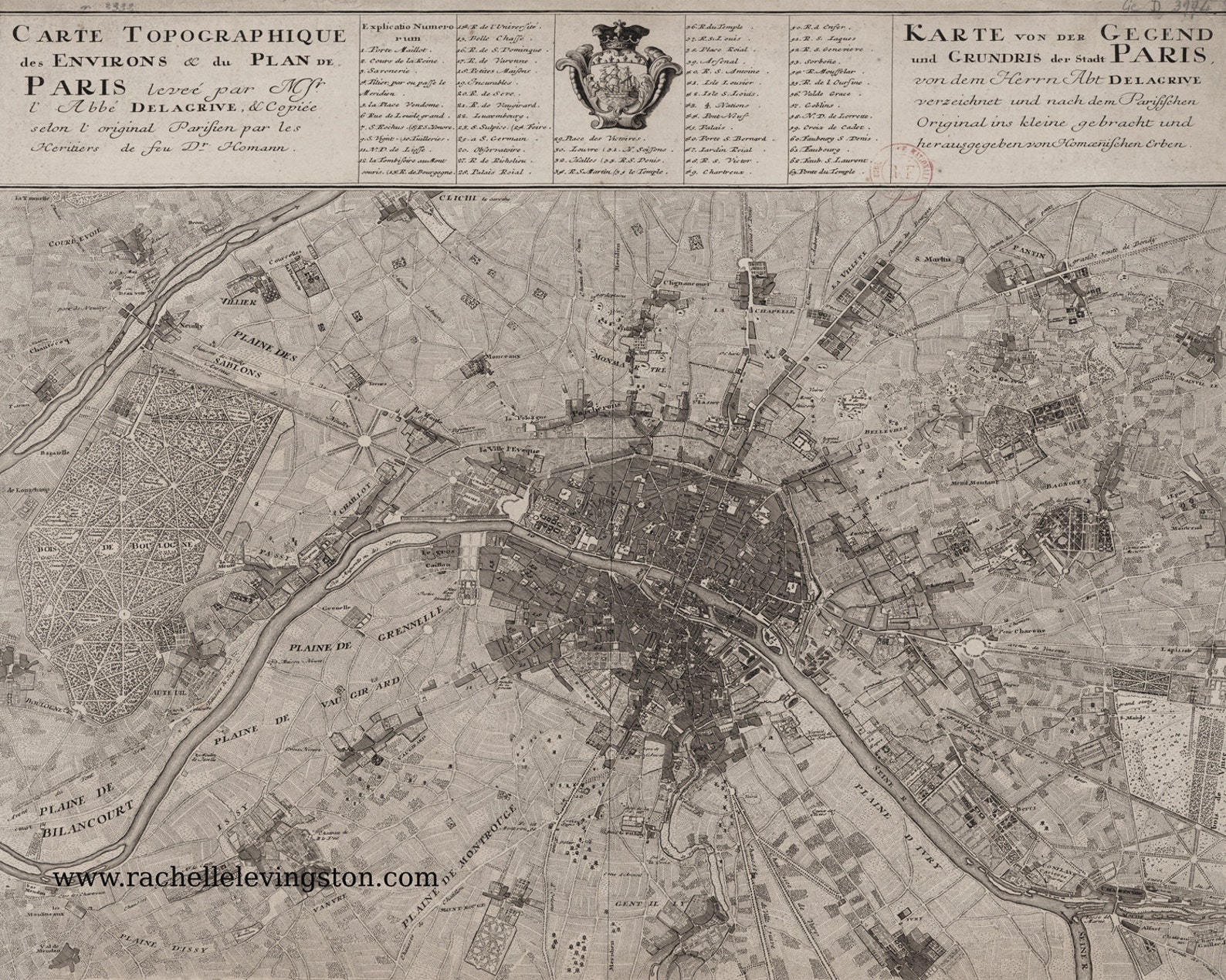Large Wall Map of Paris- Canvas Map of Paris-map Paris- France Map Wall ...