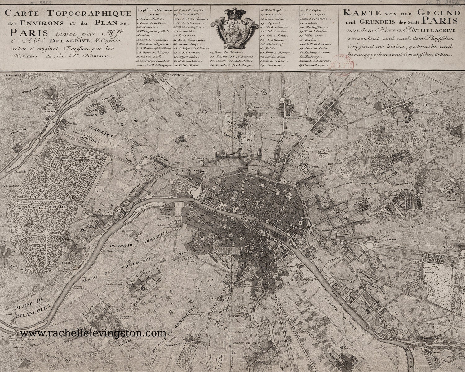 Large Wall Map of Paris Canvas Map of Paris-map Paris France | Etsy Canada