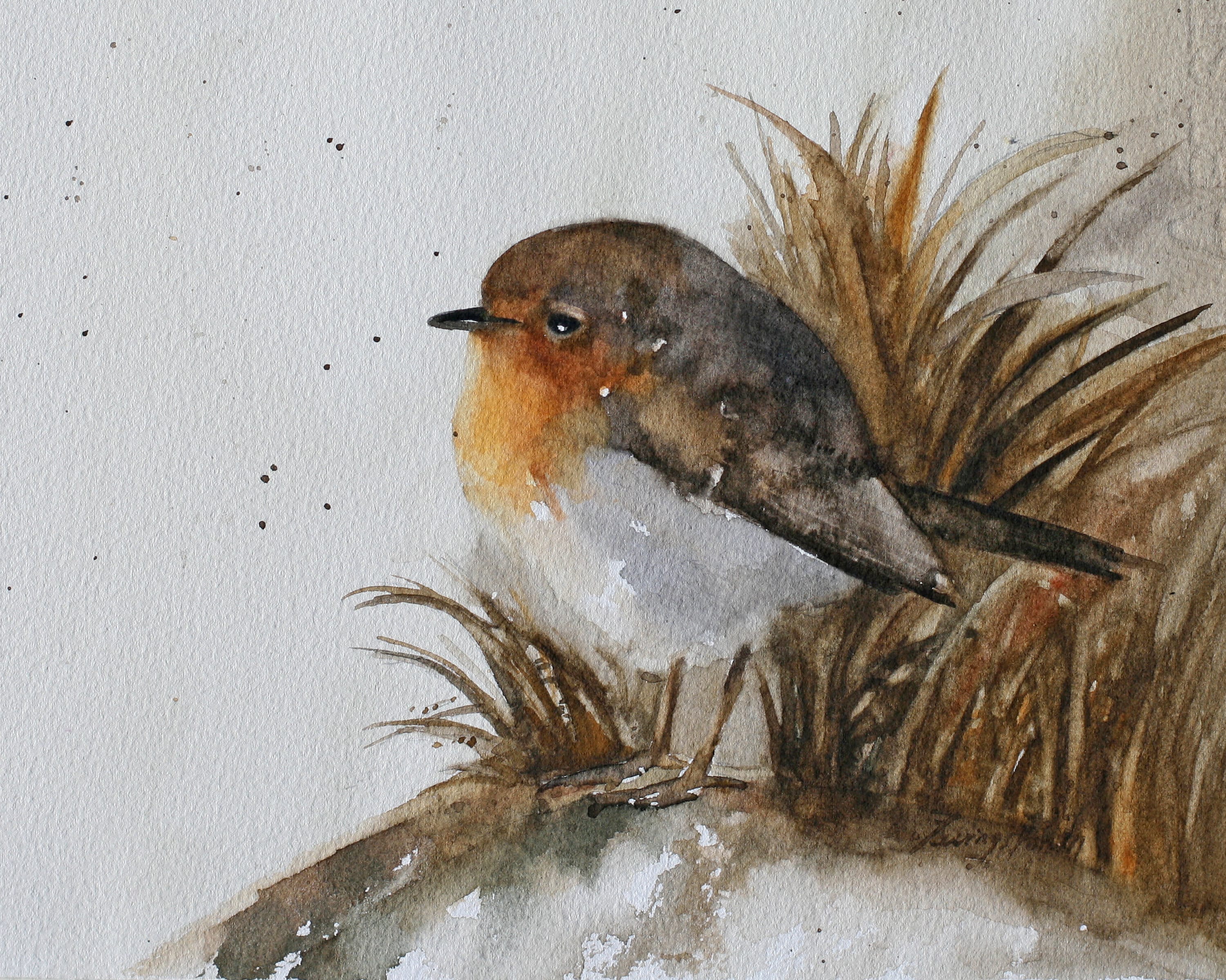 For Her Folk Painting of Bird Painting Bird Wall Hanging Fall Decor ...