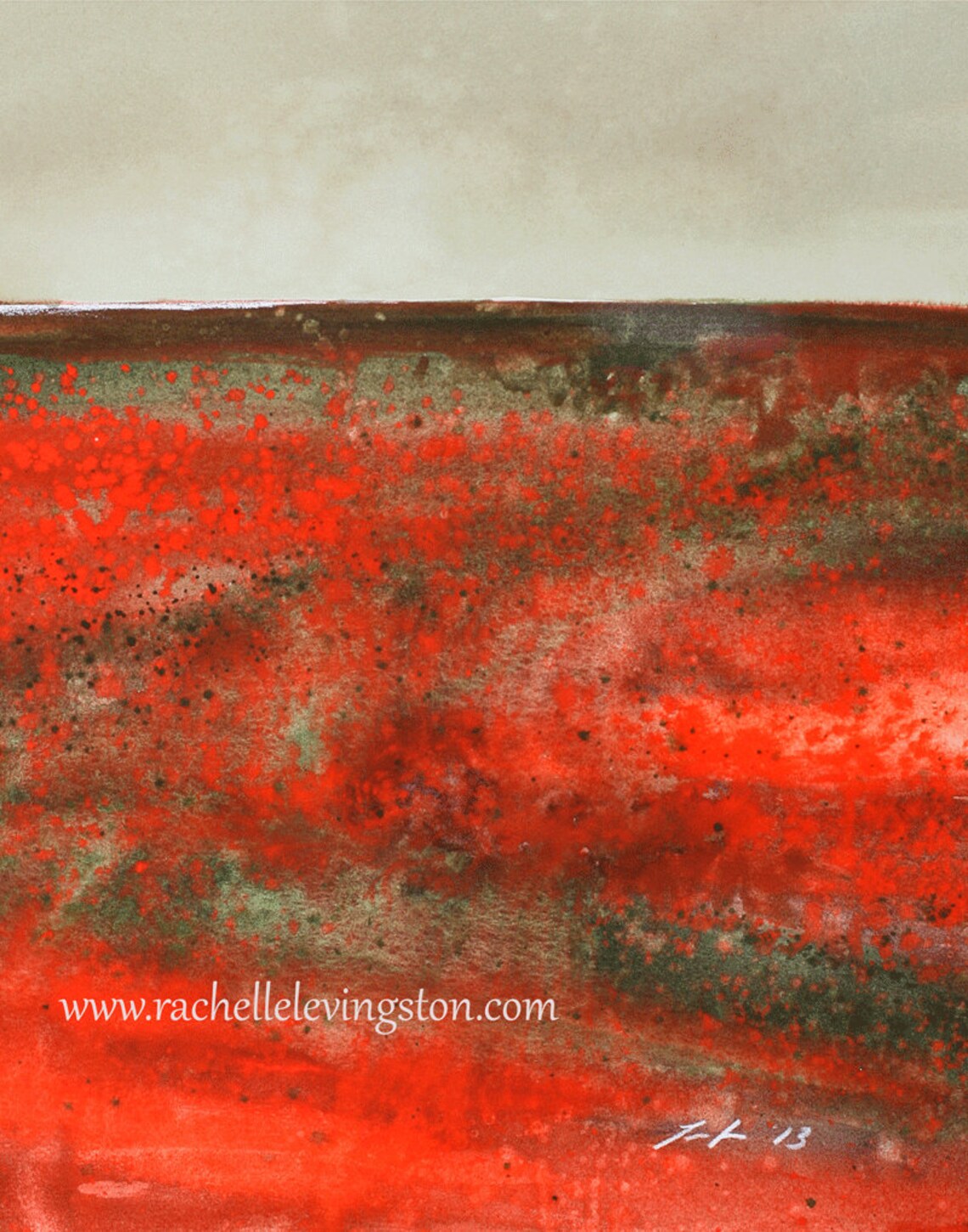 Instant Download of Abstract Watercolor Painting. Red Modern | Etsy