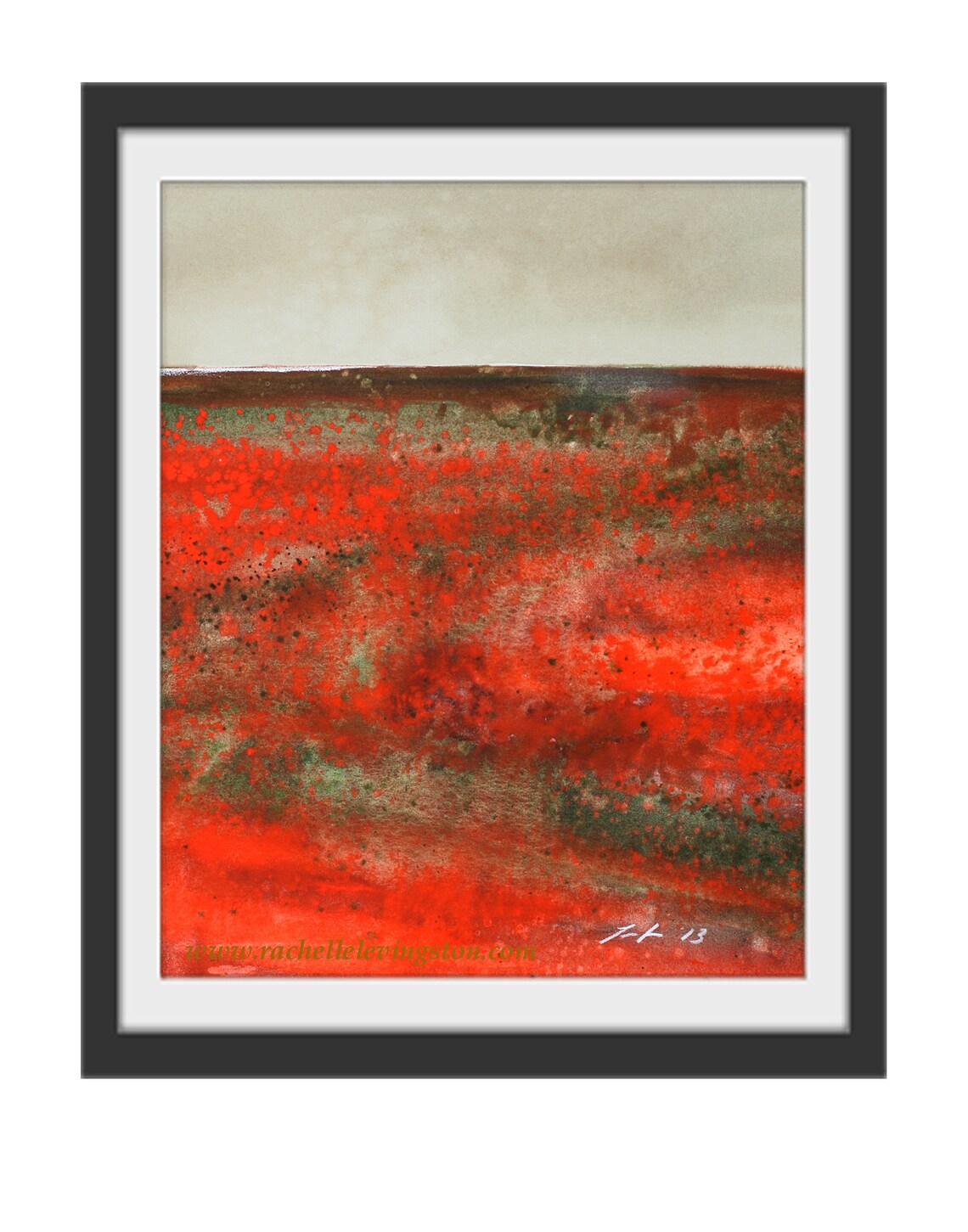 Instant Download of Abstract Watercolor Painting. Red Modern | Etsy