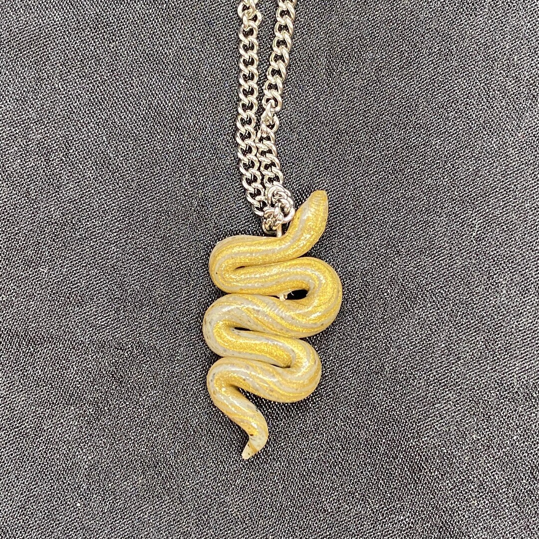 Snake Pendant/clay Snake Necklace/sculpey Clay /pendant/clay Jewelry ...