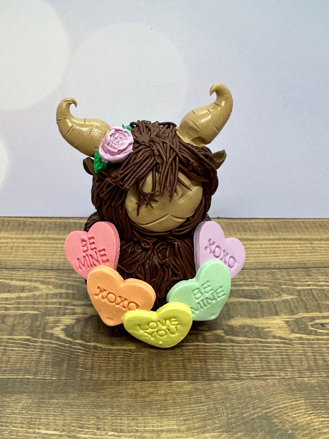 Valentines Highland Cows/cake Topper/birthday Party/terrarium/wedding ...