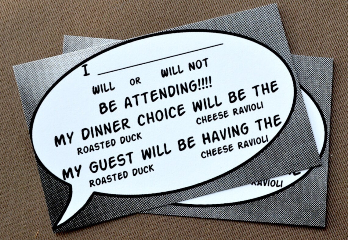 Response Cards Unique Original Customized | Etsy