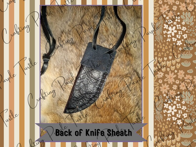 Handmade Black Leather Neck Knife Sheath - Etsy