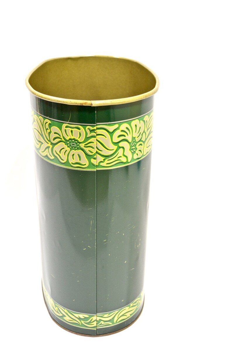 Vintage MCM Harvell Tiki Metal Oval Trash Can Wastebasket - Etsy