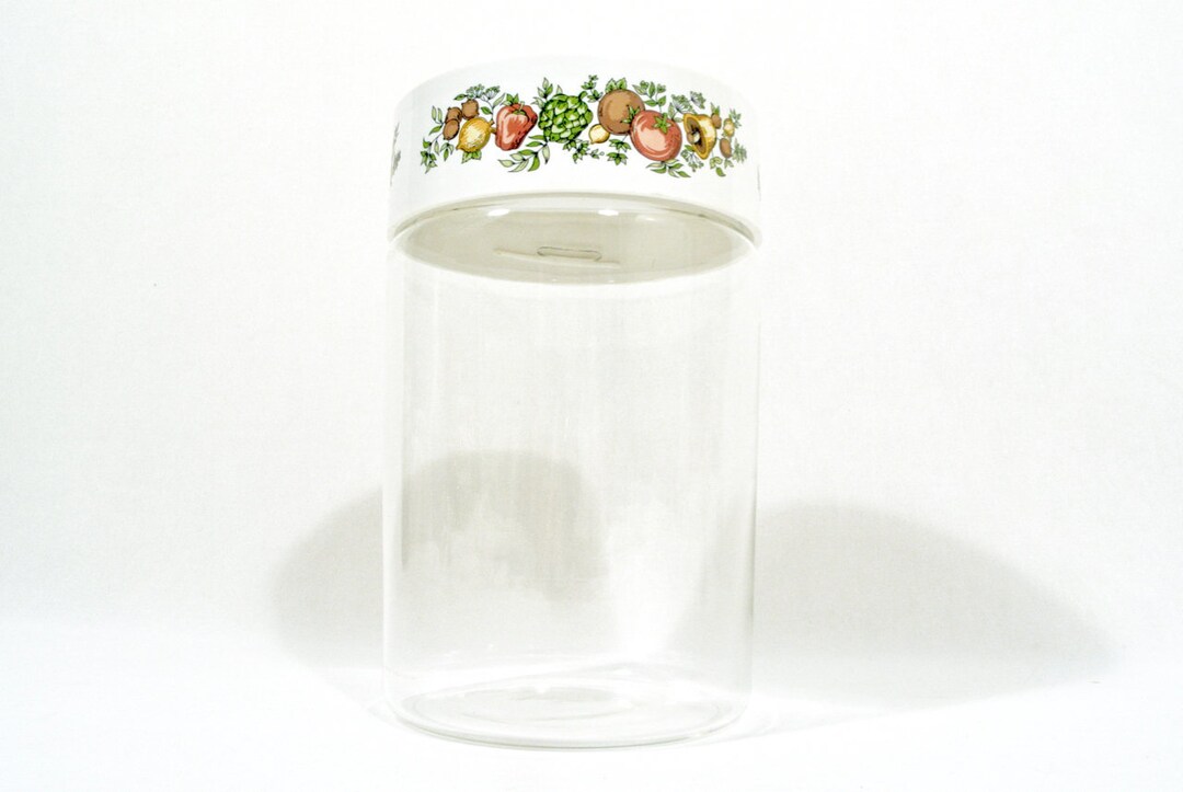 Vintage Pyrex Spice of Life Large Glass Canister Kitchen Storage ...