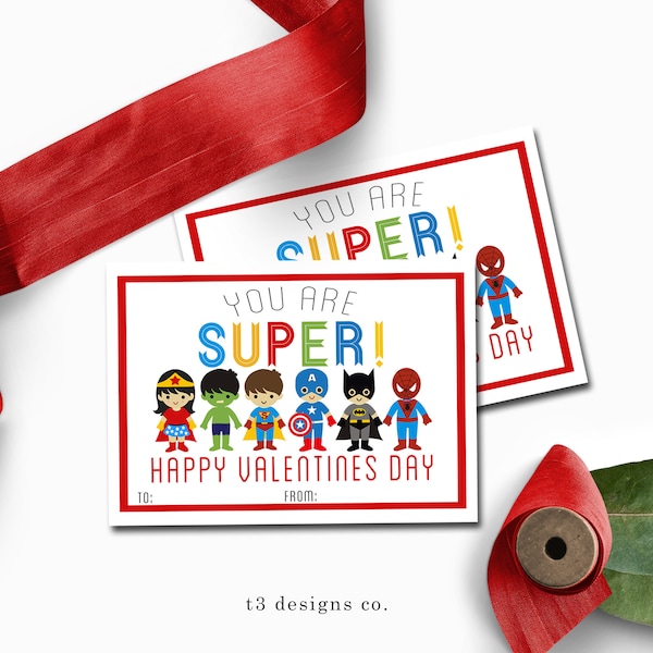 Superhero Valentine - Etsy