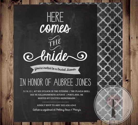 Bridal Shower Invitation Wording Examples