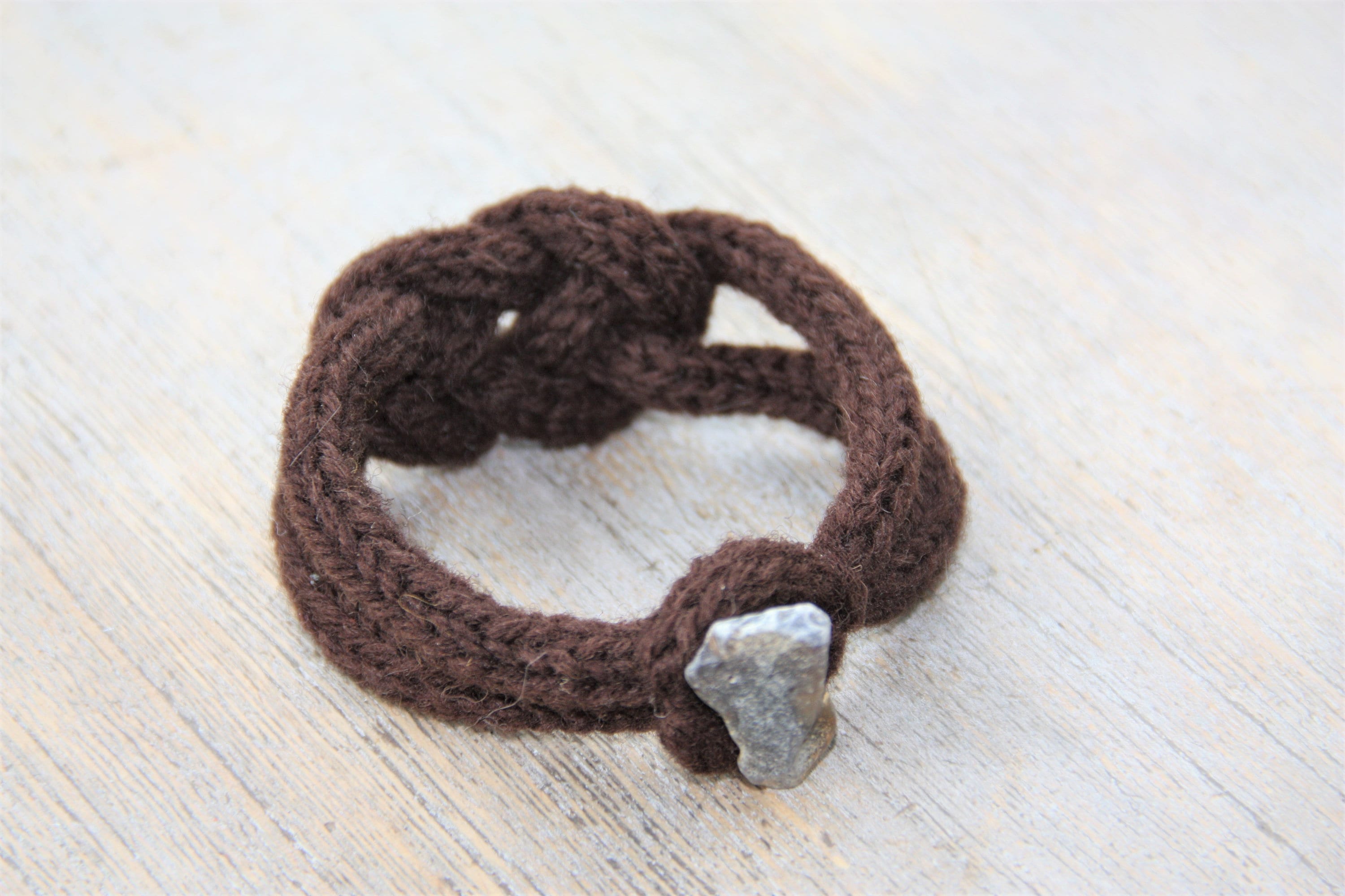 French Knitted Wool Bracelet | Using Lamb's Wool Yarn From France ...