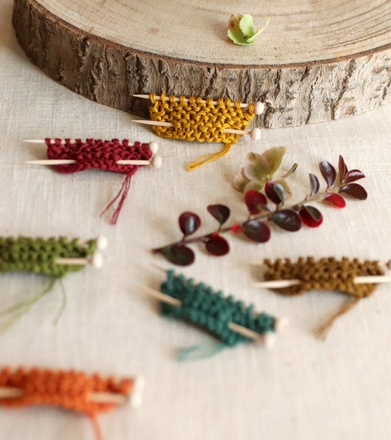 Knitting Pin Hand Knitted Using Linen Ecofriendly Rustic - Etsy