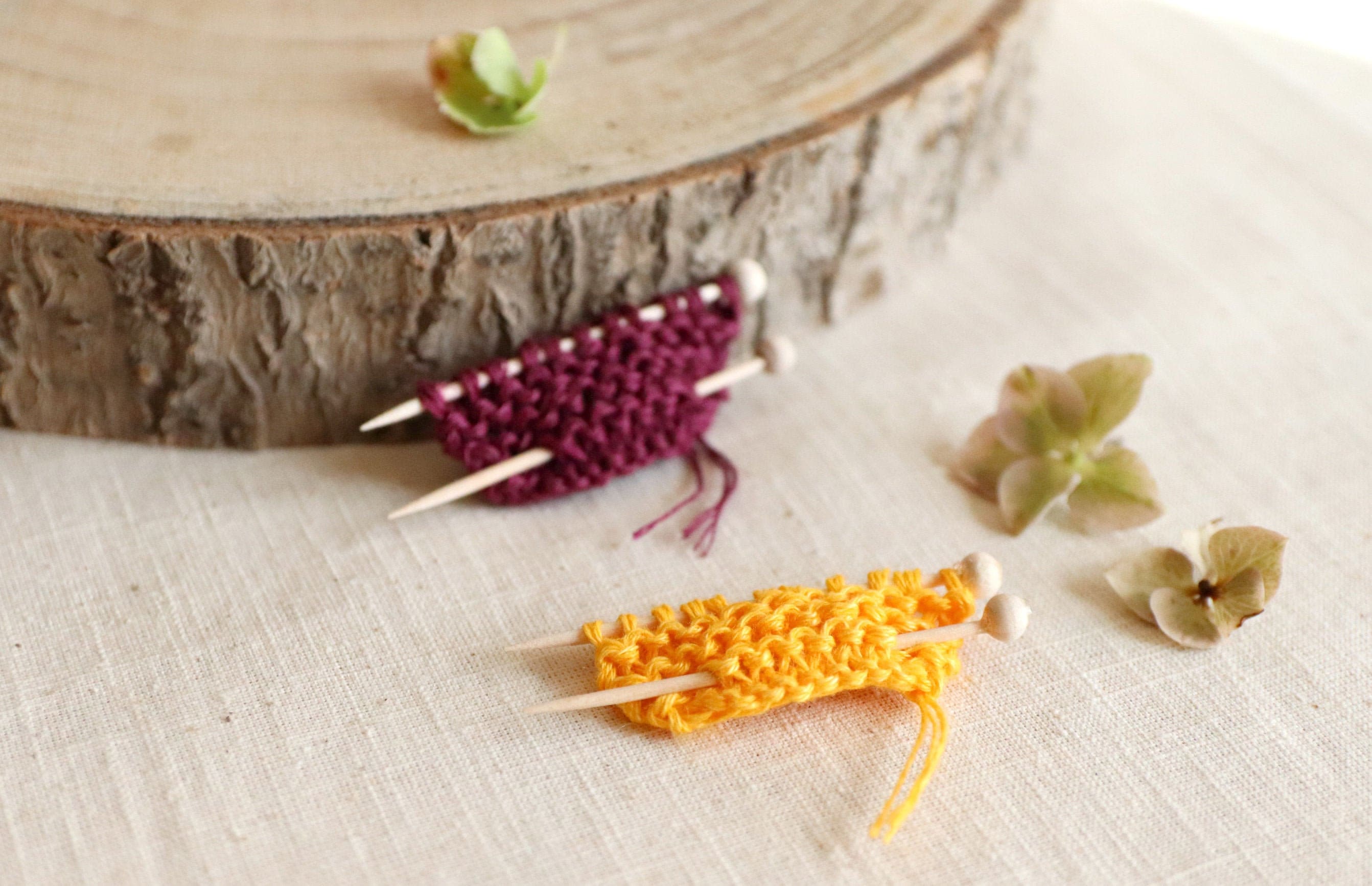 Knitting Pin | Hand Knitted Using Linen | Ecofriendly | Rustic - Etsy