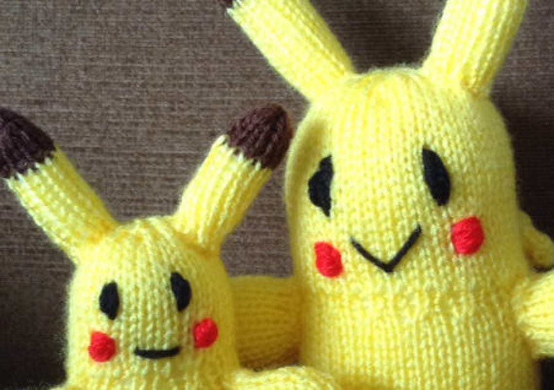 Pokémon Pikachu Toy Knitting Pattern by Elaine Munn - Etsy Australia