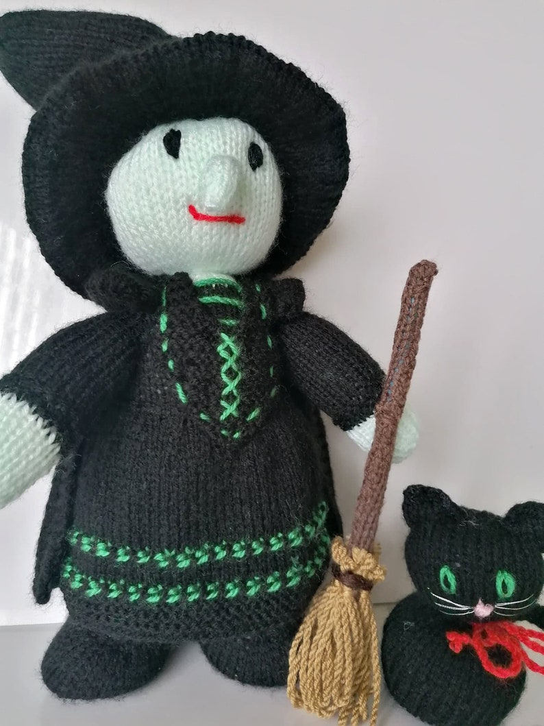 Witch & Black Cat Knitting Pattern - Etsy