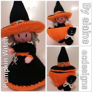 Pumpkin Witch Knitting Pattern - Etsy