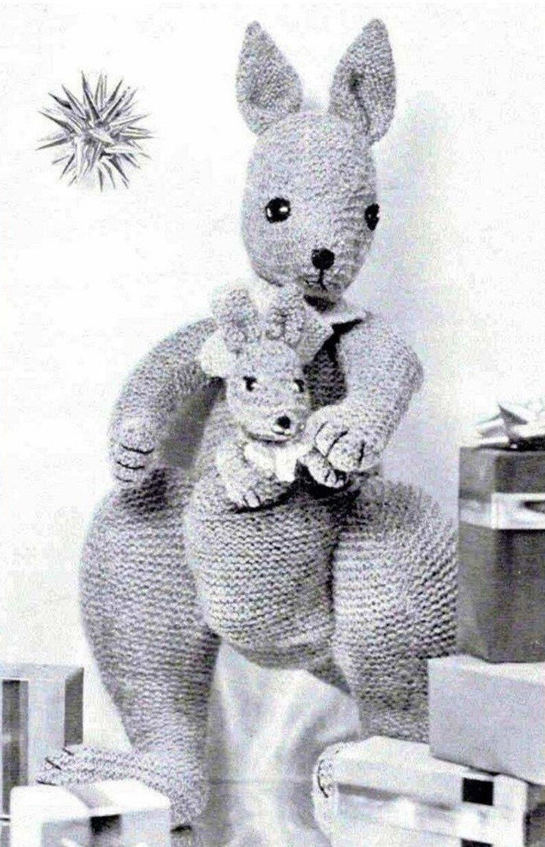 The Mother & Baby Kangaroo Knitting Pattern Vintage - Etsy
