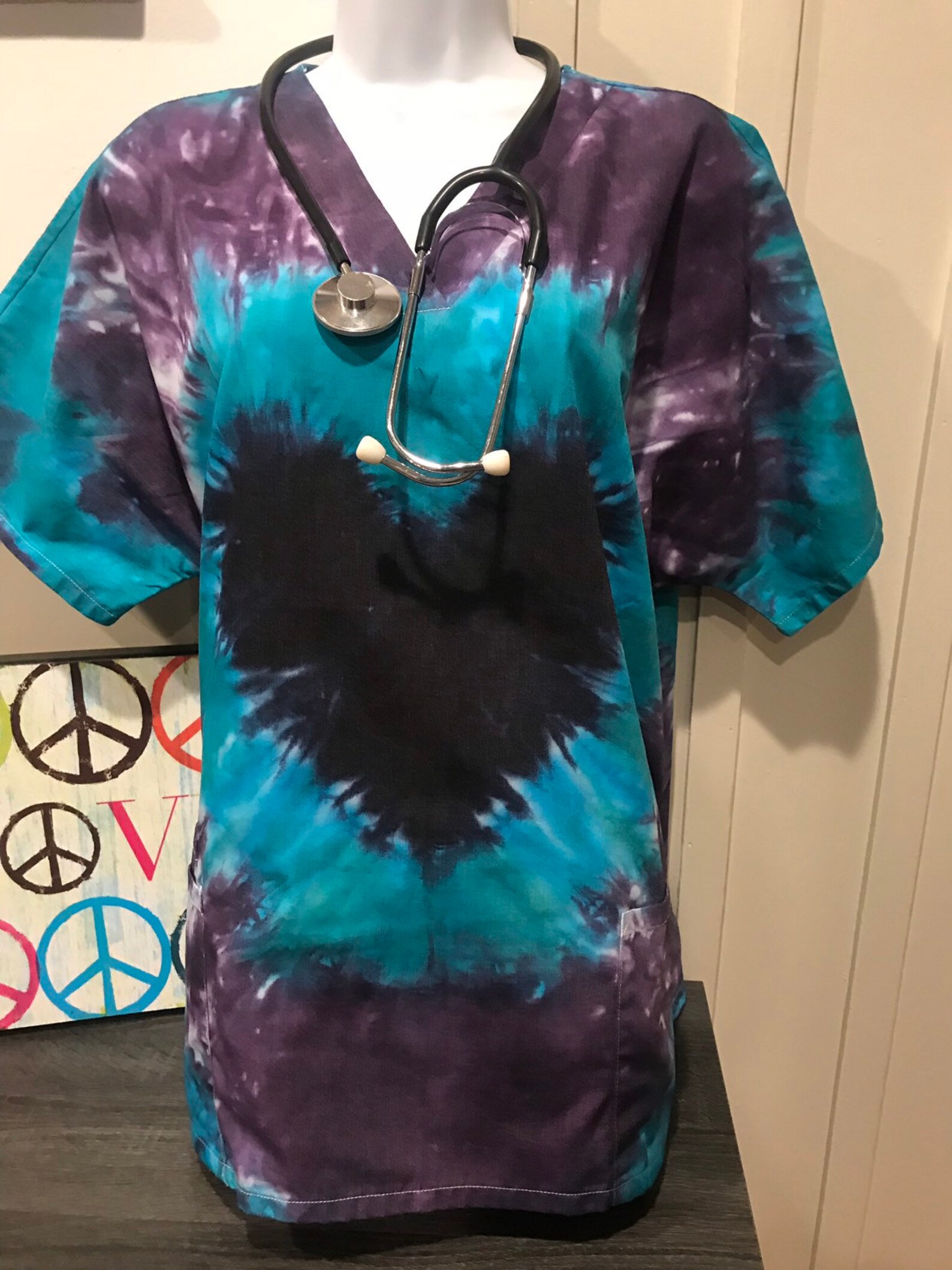 Heart Scrub Top Women's Top Medical Scrubs RN Scrubs - Etsy
