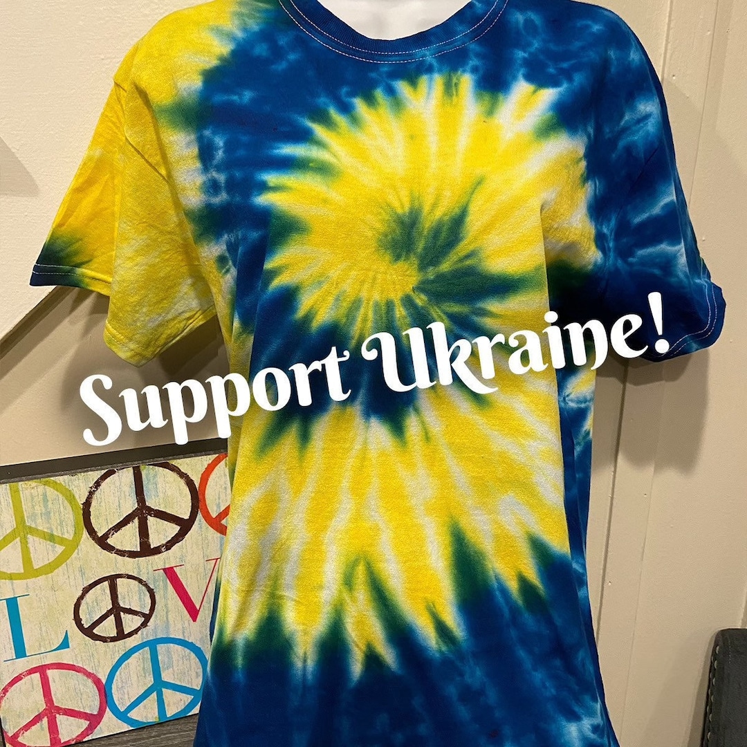 SUPPORT UKRAINE, Ukraine Shirt, Ukraine Tie Dye Shirt - Etsy