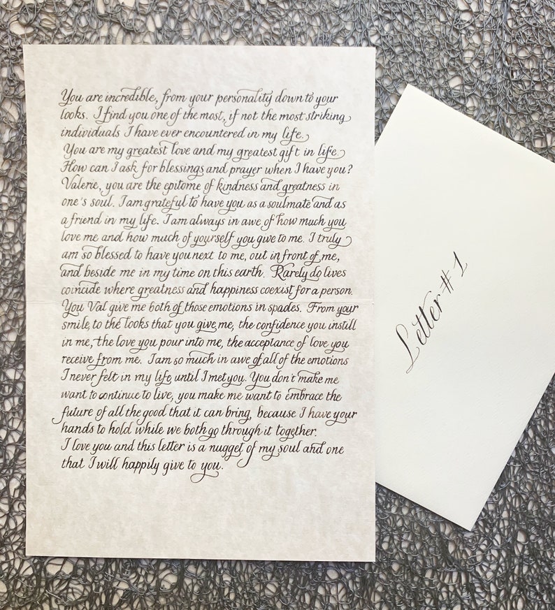 Handwritten Love Letter Custom Calligraphy Service Personalized Love ...