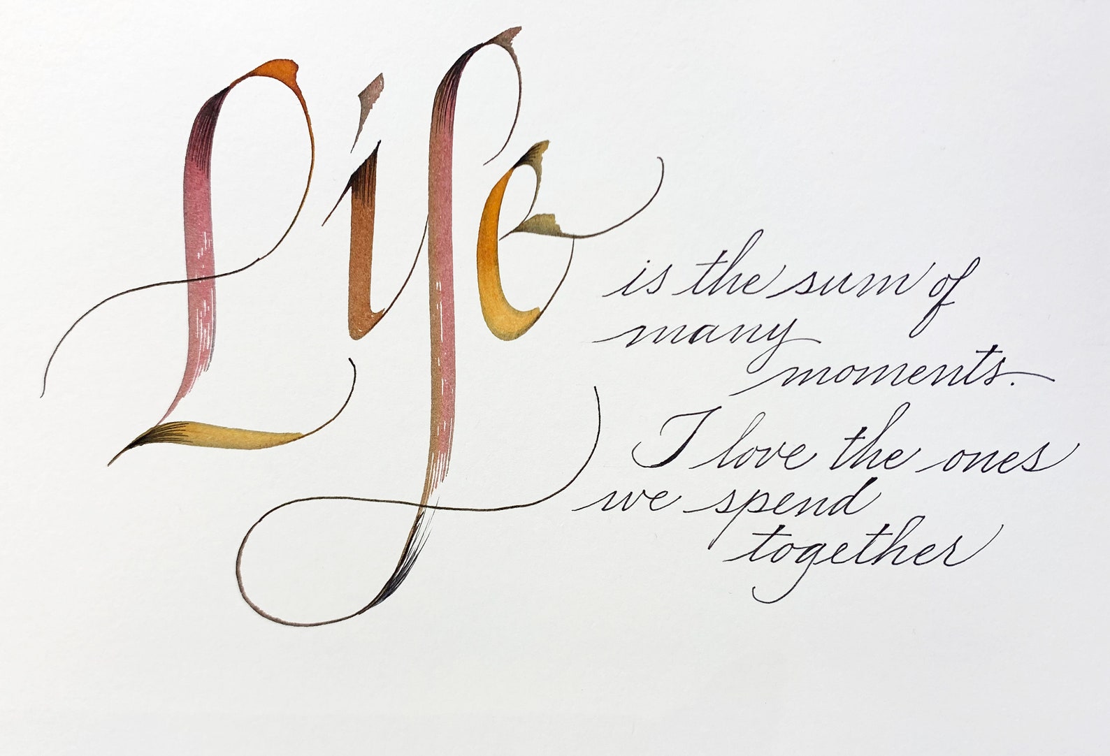 Calligraphy Quote Art Print Handwritten Artwork Artful Wall Art ...