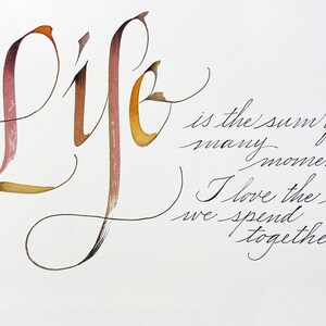 Calligraphy Quote Art Print Handwritten Artwork Artful Wall Art ...