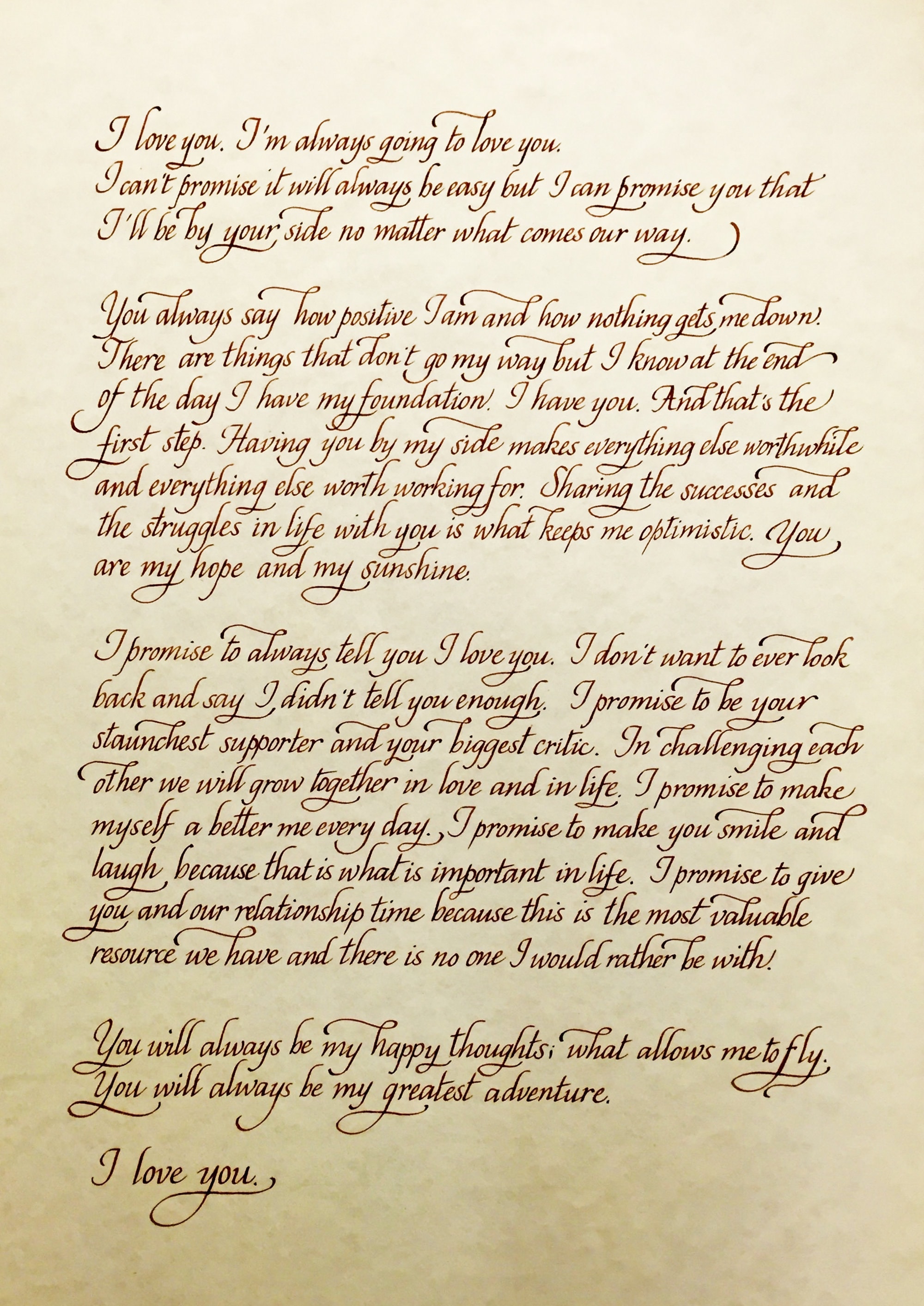 Handwritten Love Letter Custom Calligraphy Service Personalized Love ...