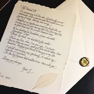 Handwritten Love Letter Custom Calligraphy Service Personalized Love ...