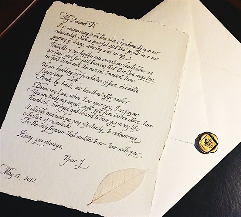 Handwritten Love Letter Custom Calligraphy Service Personalized Love ...