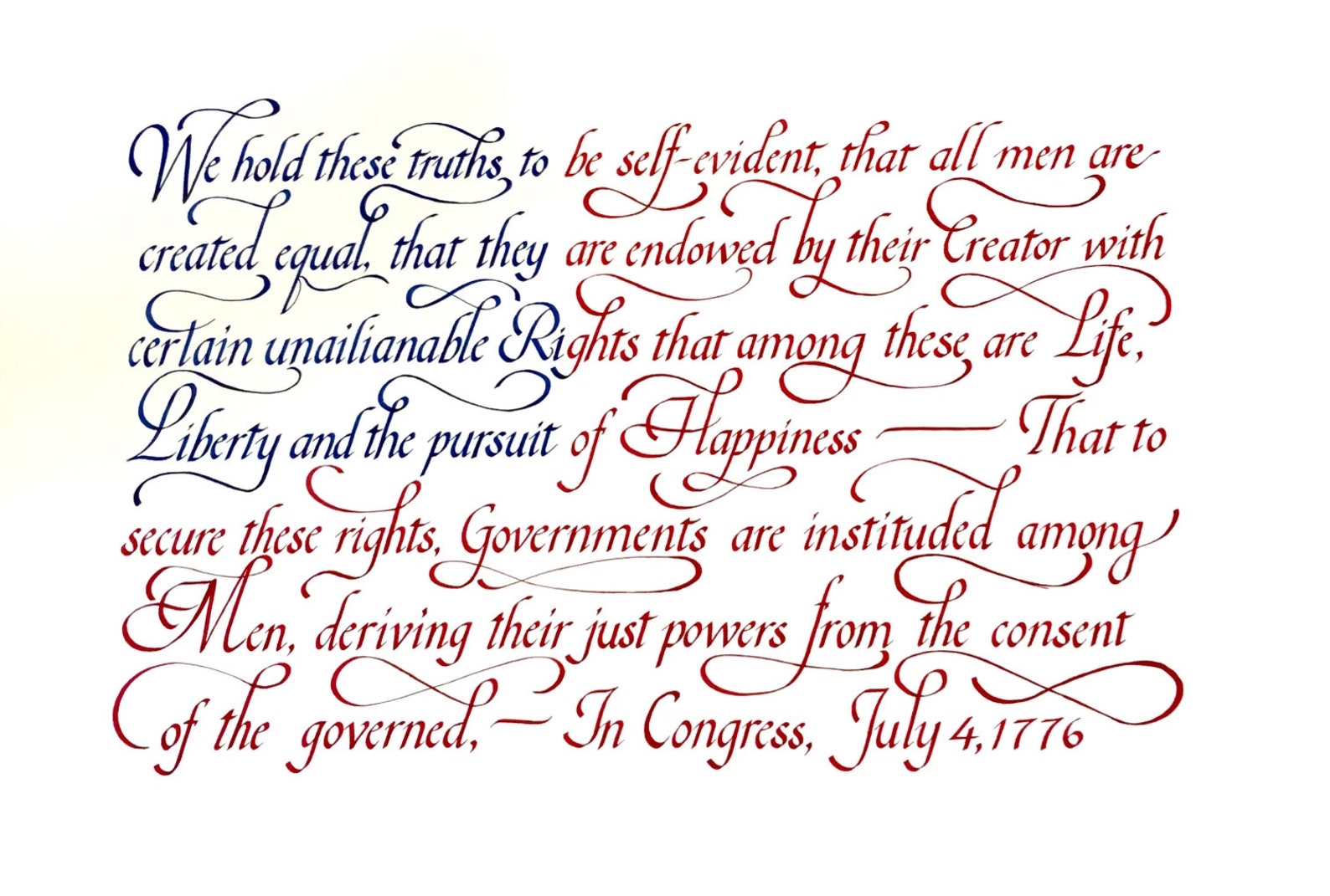 Custom Calligraphy Letter, Personalized Artwork for Anniversary Gift ...