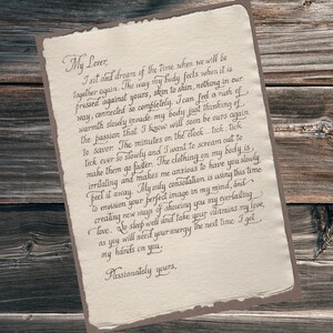 Handwritten Love Letter Custom Calligraphy Service Personalized Love ...