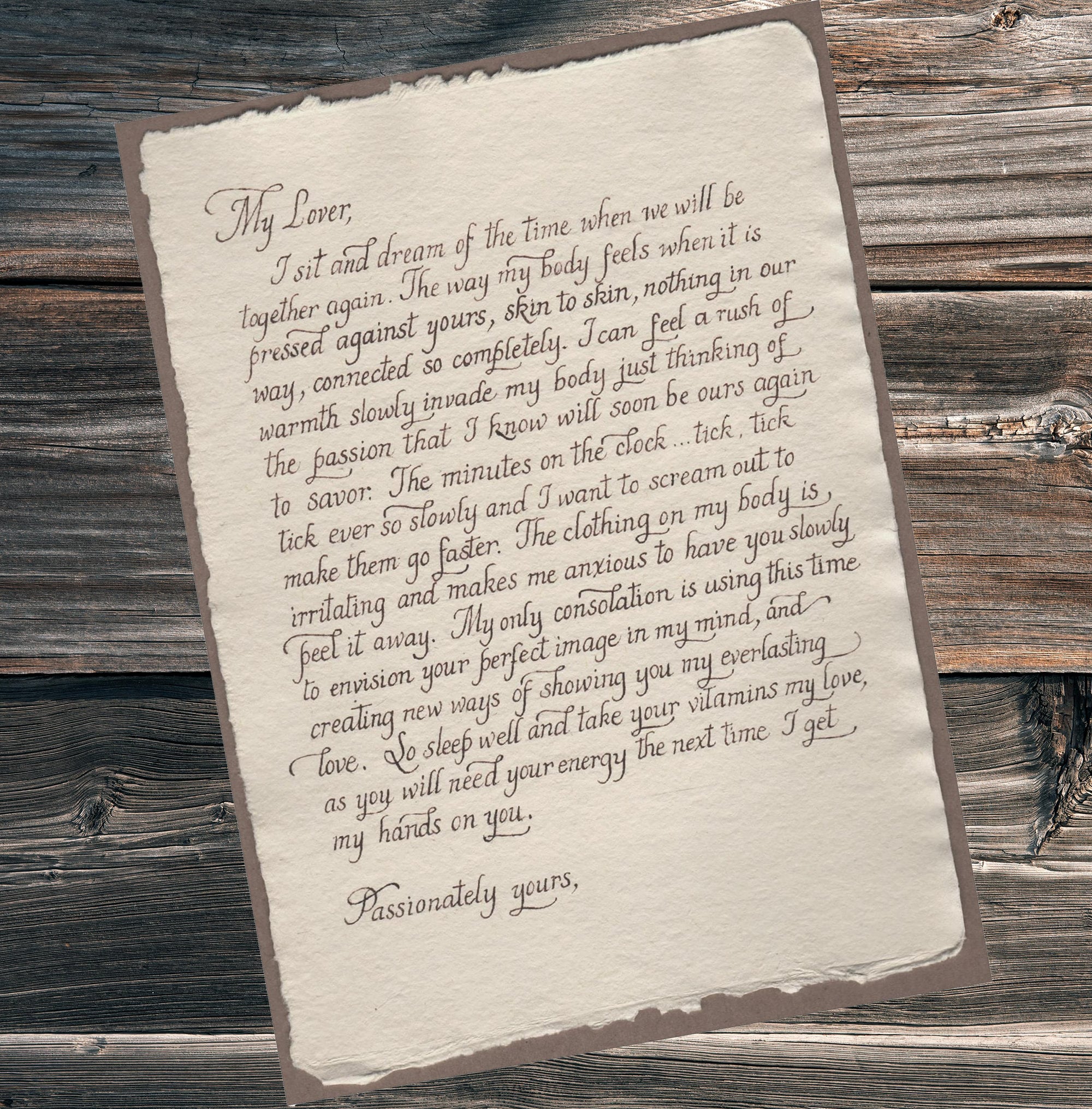 Handwritten Love Letter Custom Calligraphy Service Personalized Love ...