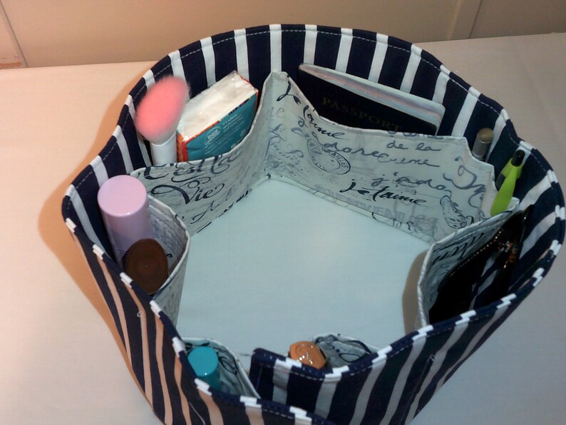 Navy Stripe/paris French/jetaime/ Design Purse Organizer Insert 29 ...